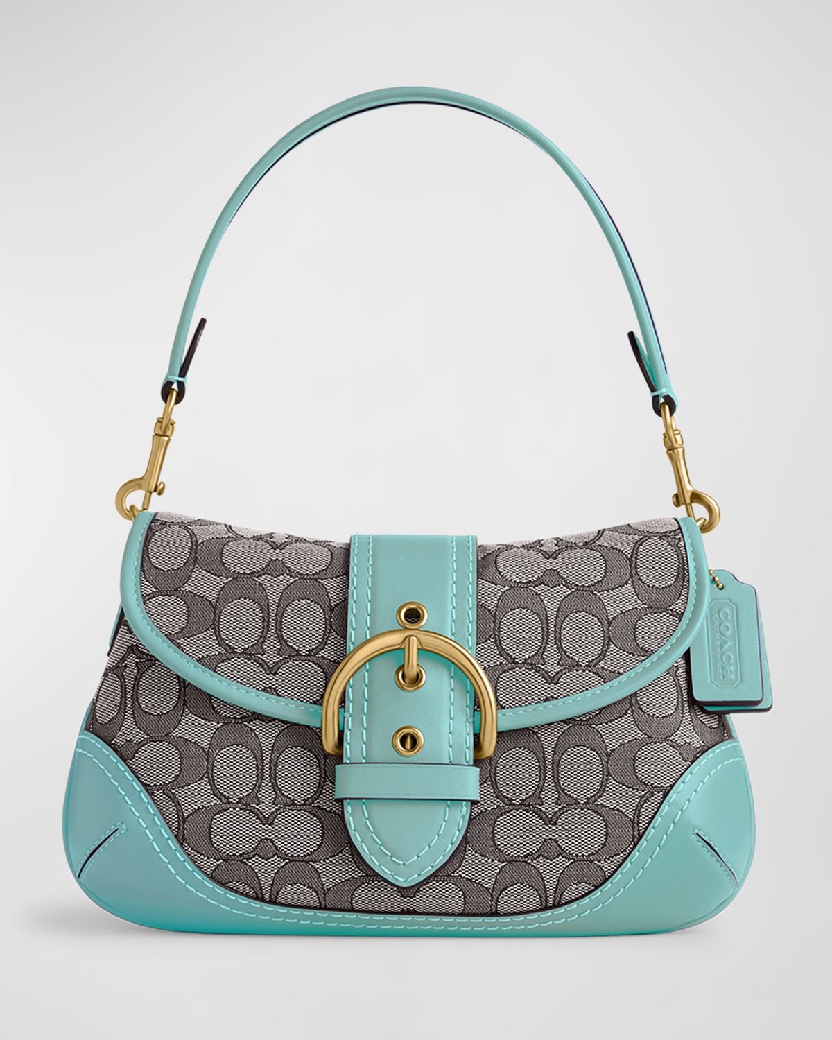 Coach Soho Signature Jacquard Shoulder Bag - B4faded Blue